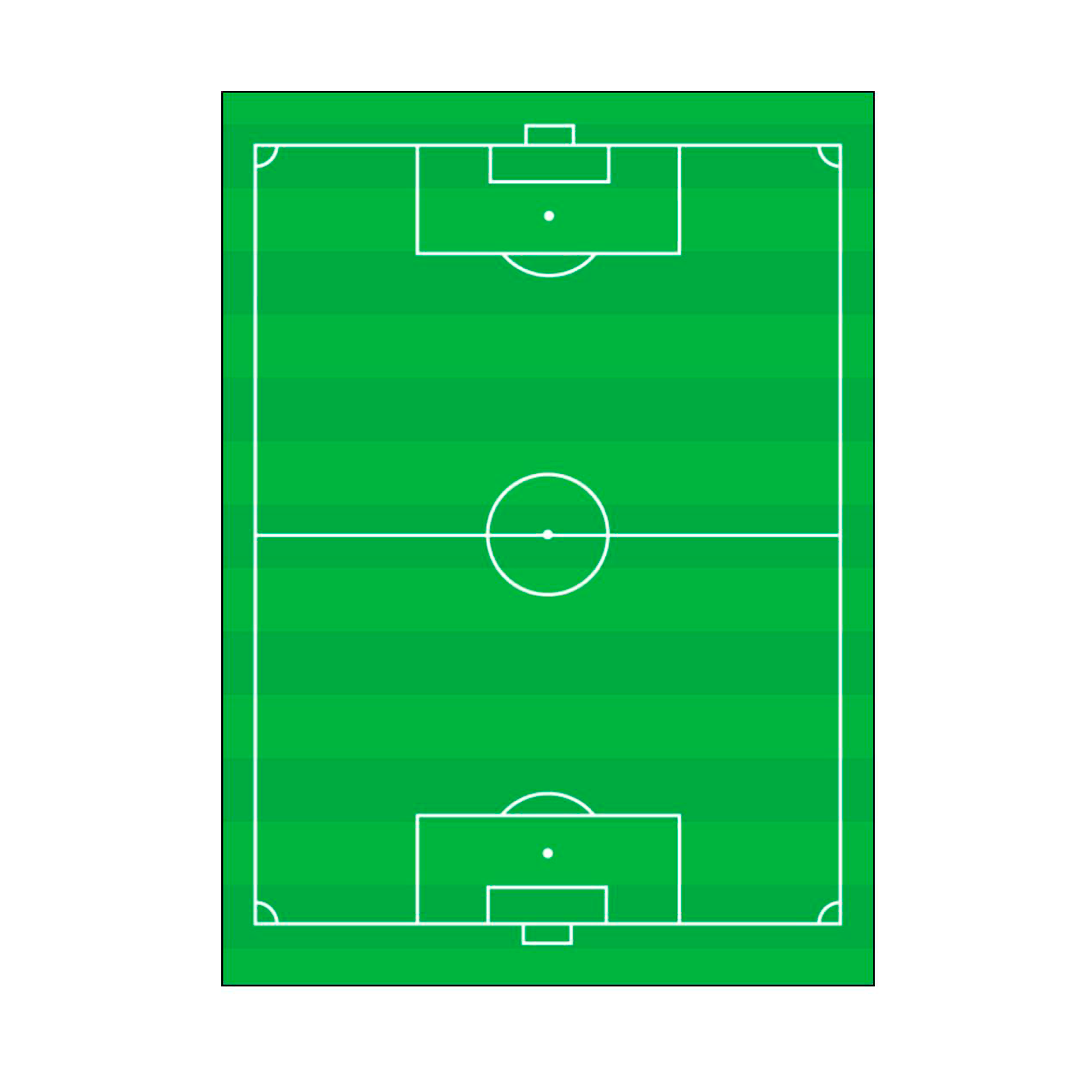 Luksus Sukkerprint Fodboldbane - A4 - Kageprint - Kagedeko